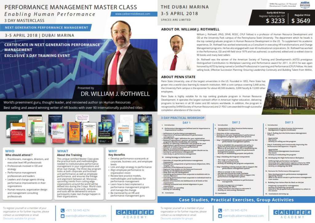 Performance Management Master Class – Caliber Consulting